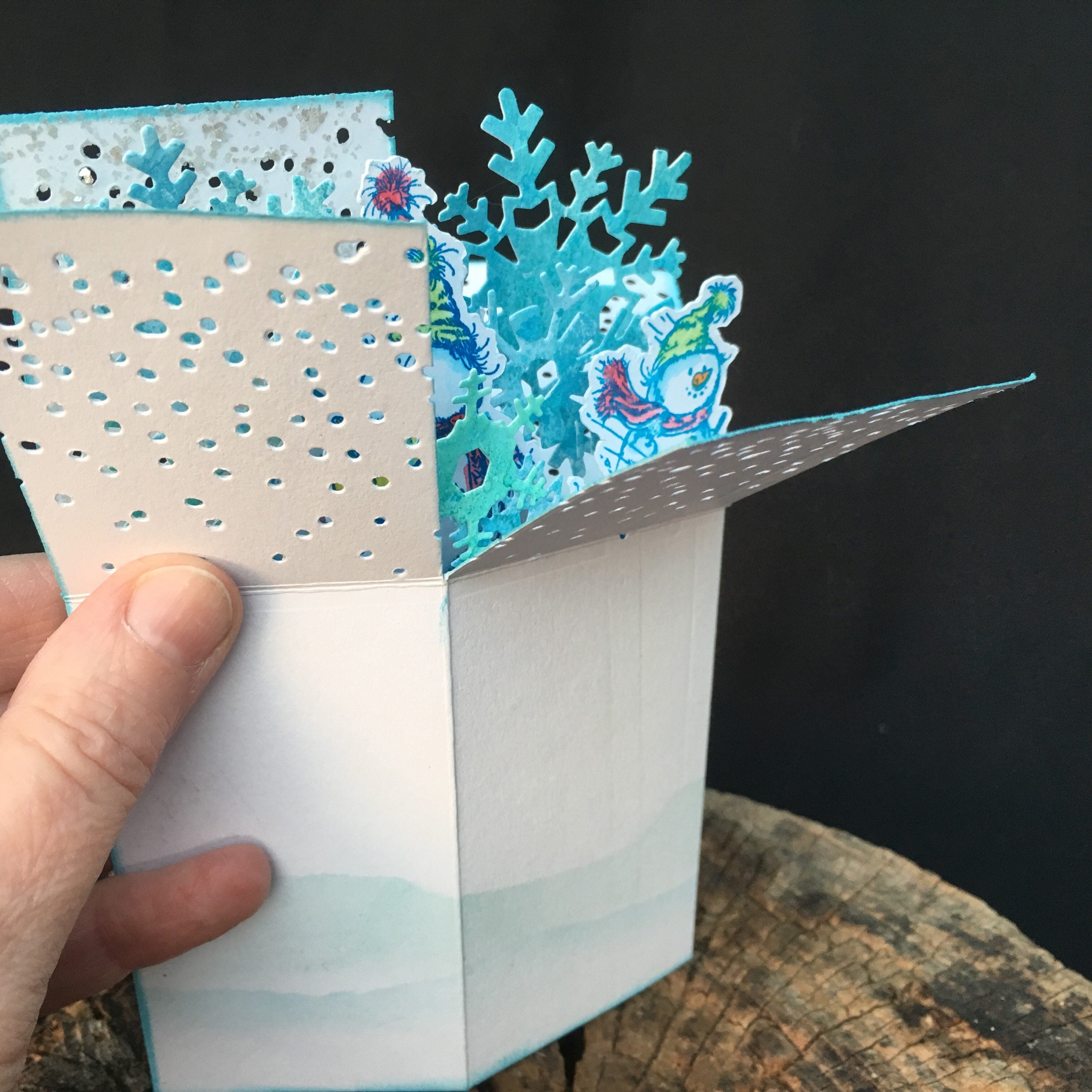 Pop up Birthday Card With Snowmen Winter Pop up Card for - Etsy