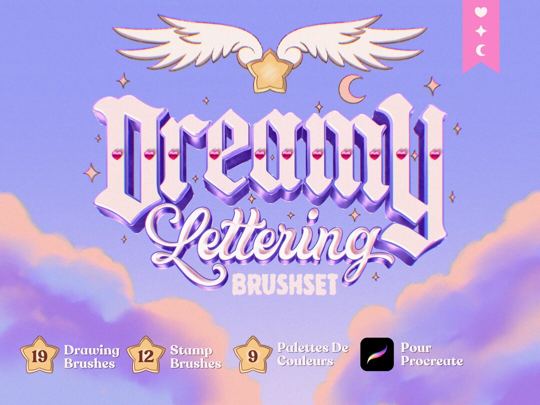 Dreamy Lettering Brushset for Dreamy and Ethereal Creation | Brushes ...