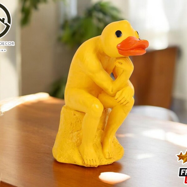 Yellow Duck Garden Statue - Etsy