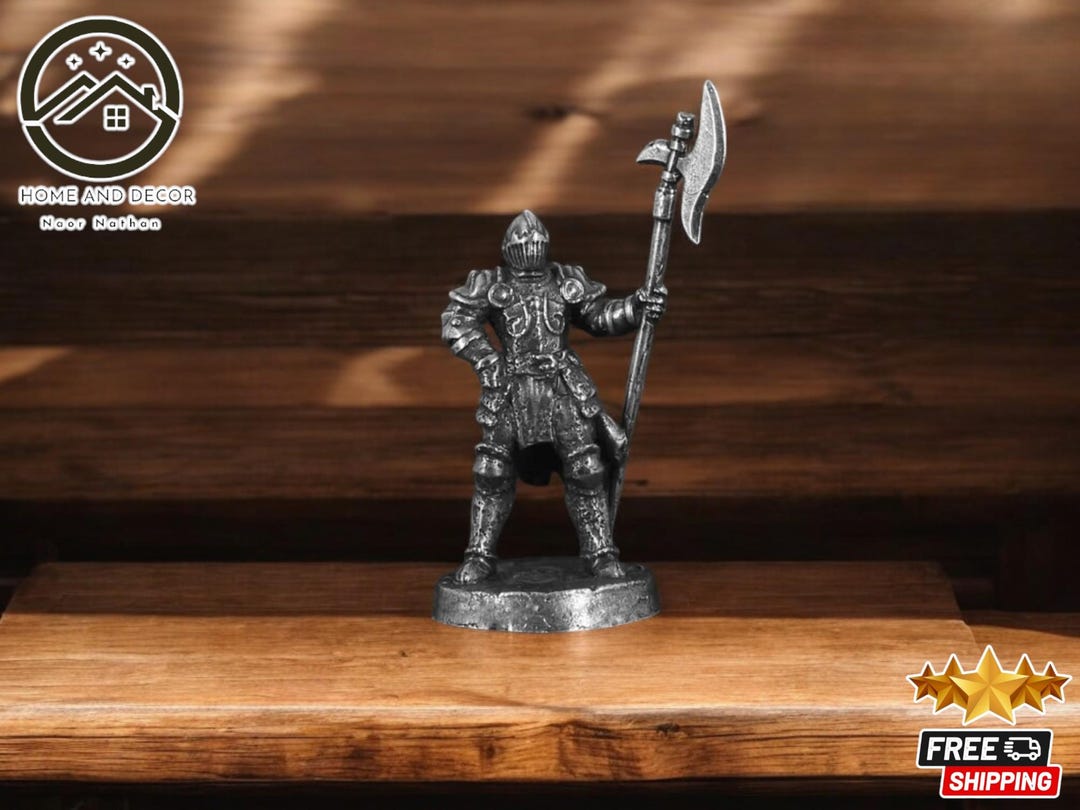 Brass Knight Figurine | Antique Medieval Statue | Unique Trendy ...