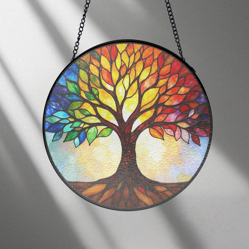 Rainbow Chosen Family Tree Art - LGBTQ Wall/window Hanging Gift, Pride ...