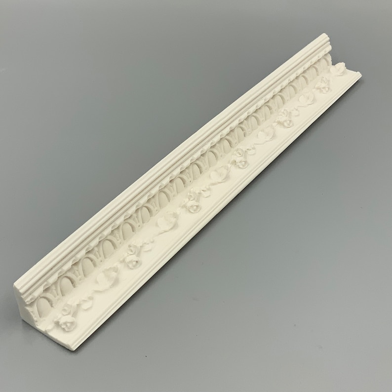 Dolls House Miniature 1/12 Ornate Rose Flora Coving Crown Moulding ...