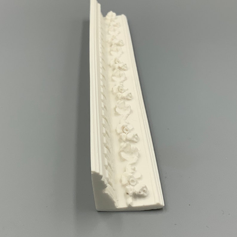 Dolls House Miniature 1/12 Ornate Rose Flora Coving Crown Moulding ...