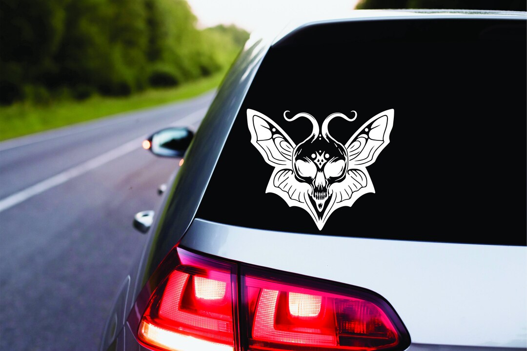 Deaths Head Moth Decal Spooky Summerween Halloween Spooky Moth Skull ...
