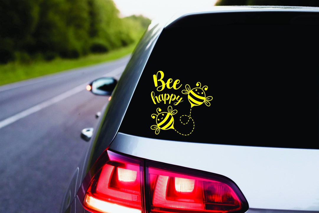 Cute Bee Happy Flying Bees Decal Bee Lover Boho Vibes Hippie Vibes Save ...