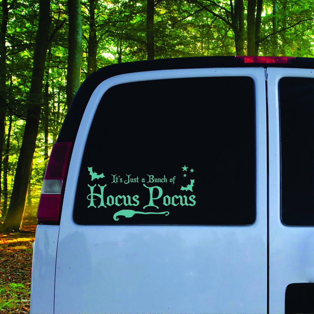 Hocus Pocus Permanent Vinyl Decal Witch Broom Witchy Vibes Spooky Vibes ...