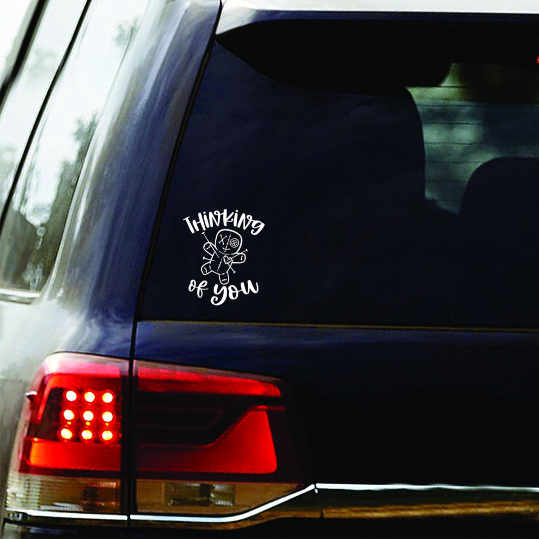 Voodoo Doll Permanent Vinyl Window Decal | Spooky Decal | Voodoo Decal ...