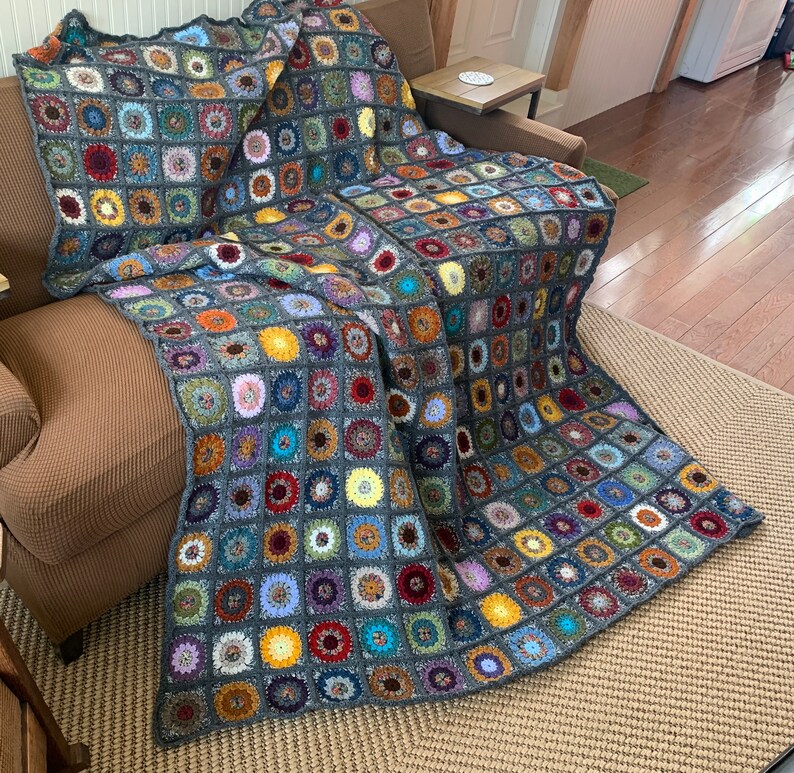 Sunny Marigold Hand Crocheted Multi-colored Afghan - Etsy