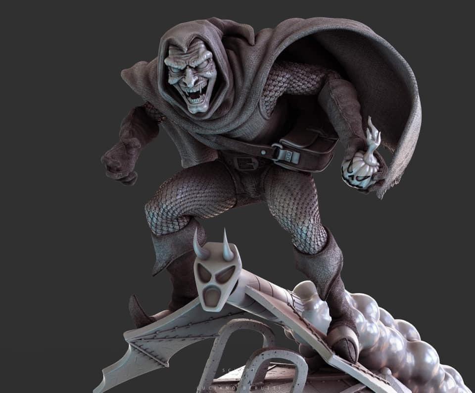 Classic Comic Goblin on Glider - Tough Resin 1/6 and 1/8 Scale 3D High ...