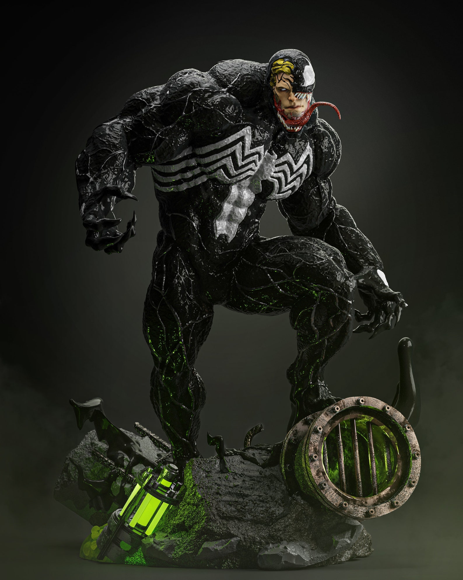 Symbiotic Predator Tough Resin 1/6 Scale and Bust 3D Resin Model by Zez ...