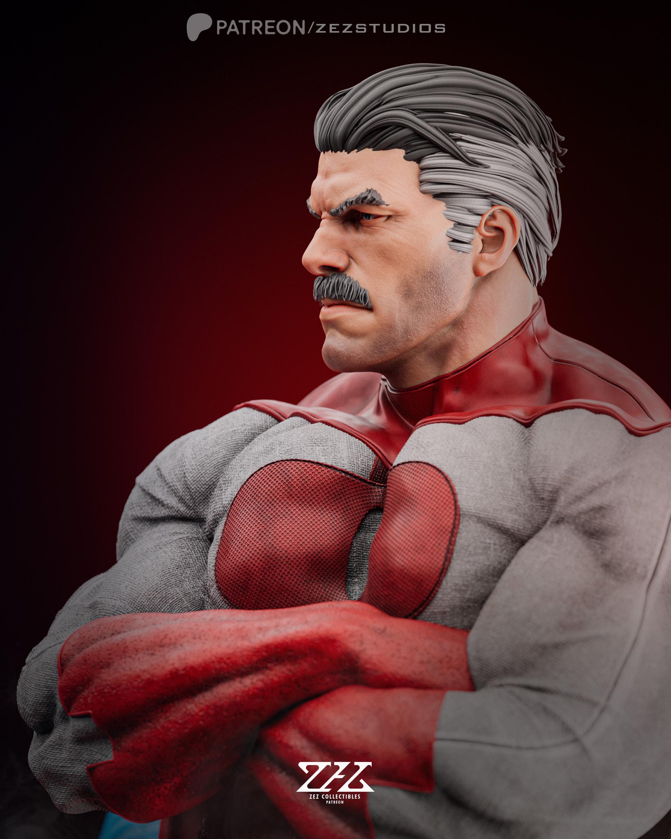 Omni-man 3D Printed Model - Tough Resin 1/6 Scale and Bust 3D Resin ...