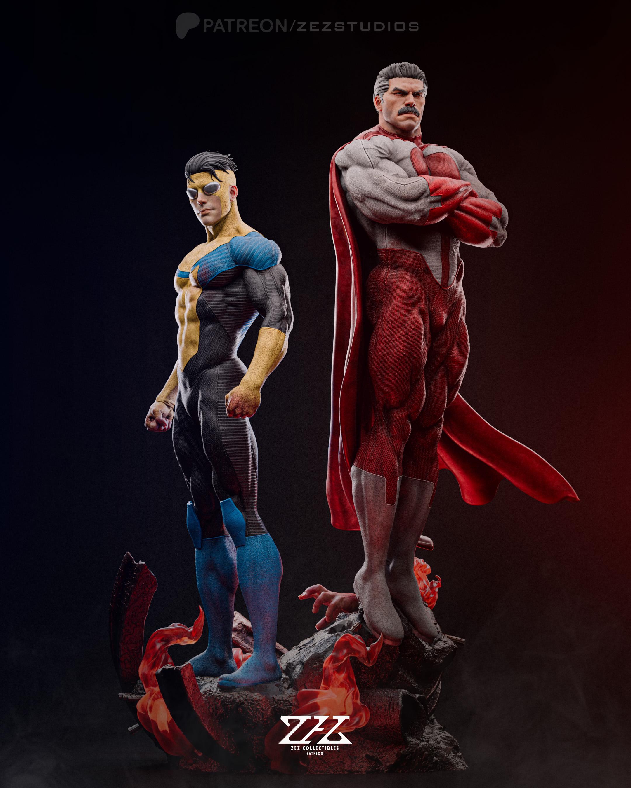 Omni-man 3D Printed Model - Tough Resin 1/6 Scale and Bust 3D Resin ...
