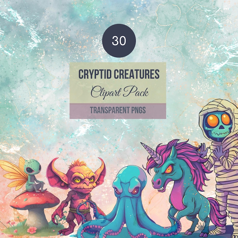30 Cryptid Clipart - High Definition, 3000x3000px, 300 DPI - Commercial ...