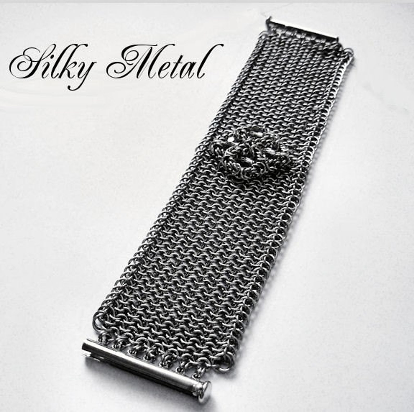 Stainless Steel Liquid Metal Mesh Bracelet - Etsy