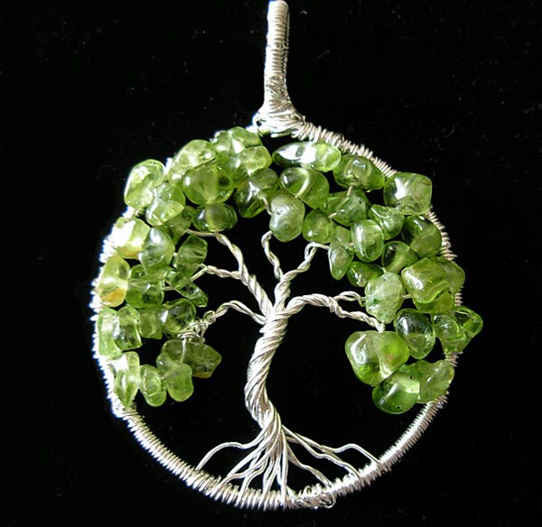 Spring Blooming Peridot Tree of Life August Birthstone - Etsy