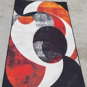 Abstract Minimalist, Modern Rug, Subtle Colorful Area, Rugs for Bedroom ...