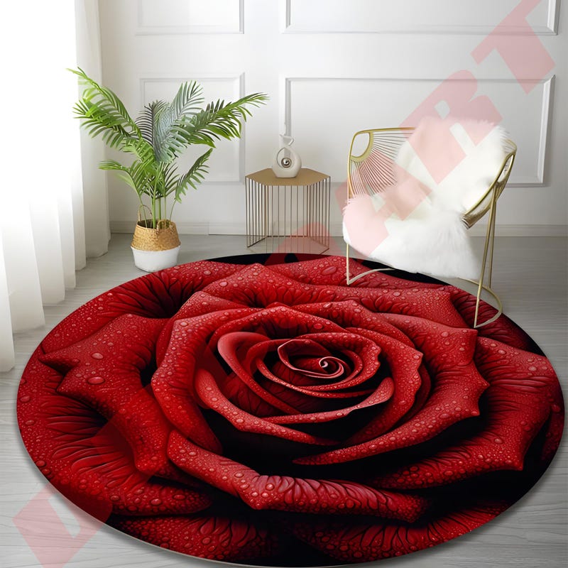 Rug With Roses - Etsy