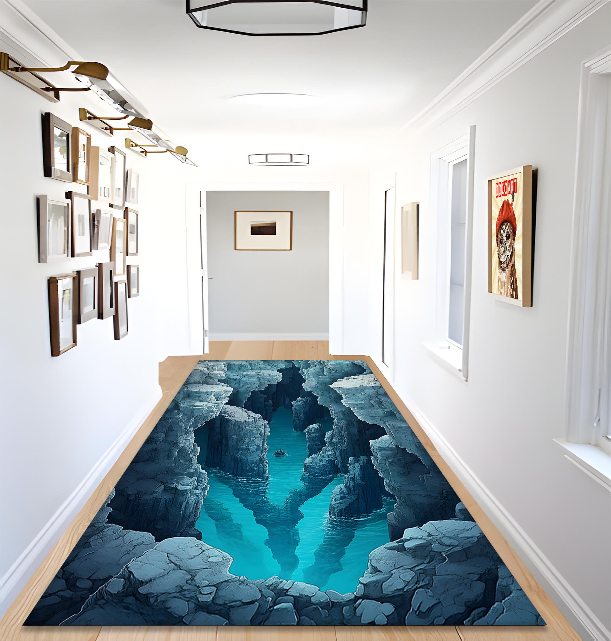 3D Rug, Optical Illusion, Runner Rug, Illusion Carpet, Deep Sea Rug ...