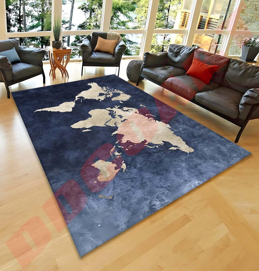 World Map Rug,maps Rug,cool World Map Carpet ,popular Map Carpet for ...
