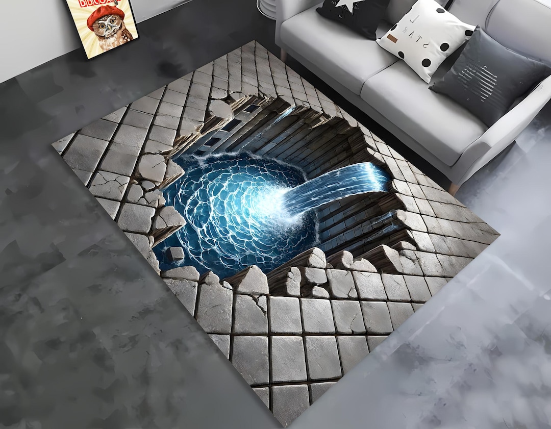 3D Rug, Illusion Rug, Optical Illusion Rug, 3D Huge Crack, 3D Design ...