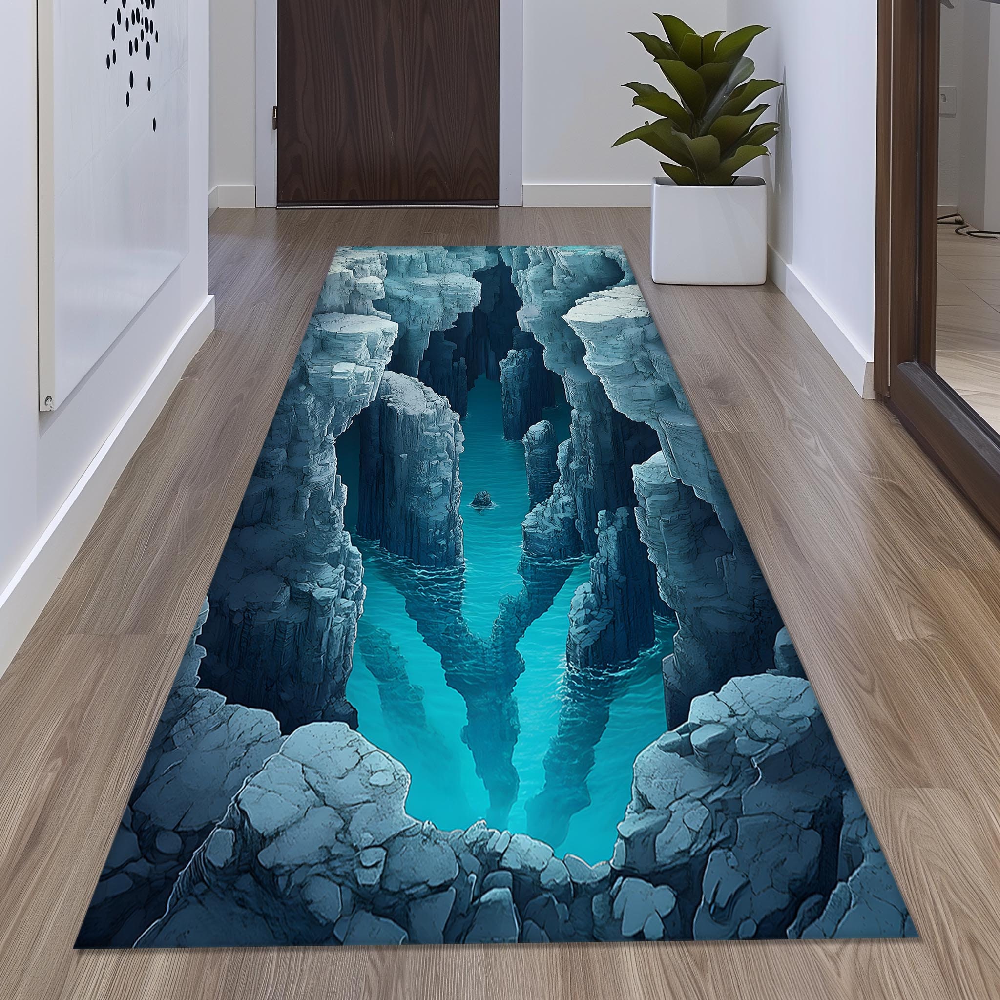3D Rug, Optical Illusion, Runner Rug, Illusion Carpet, Deep Sea Rug ...