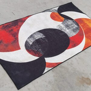 Abstract Minimalist, Modern Rug, Subtle Colorful Area, Rugs for Bedroom ...