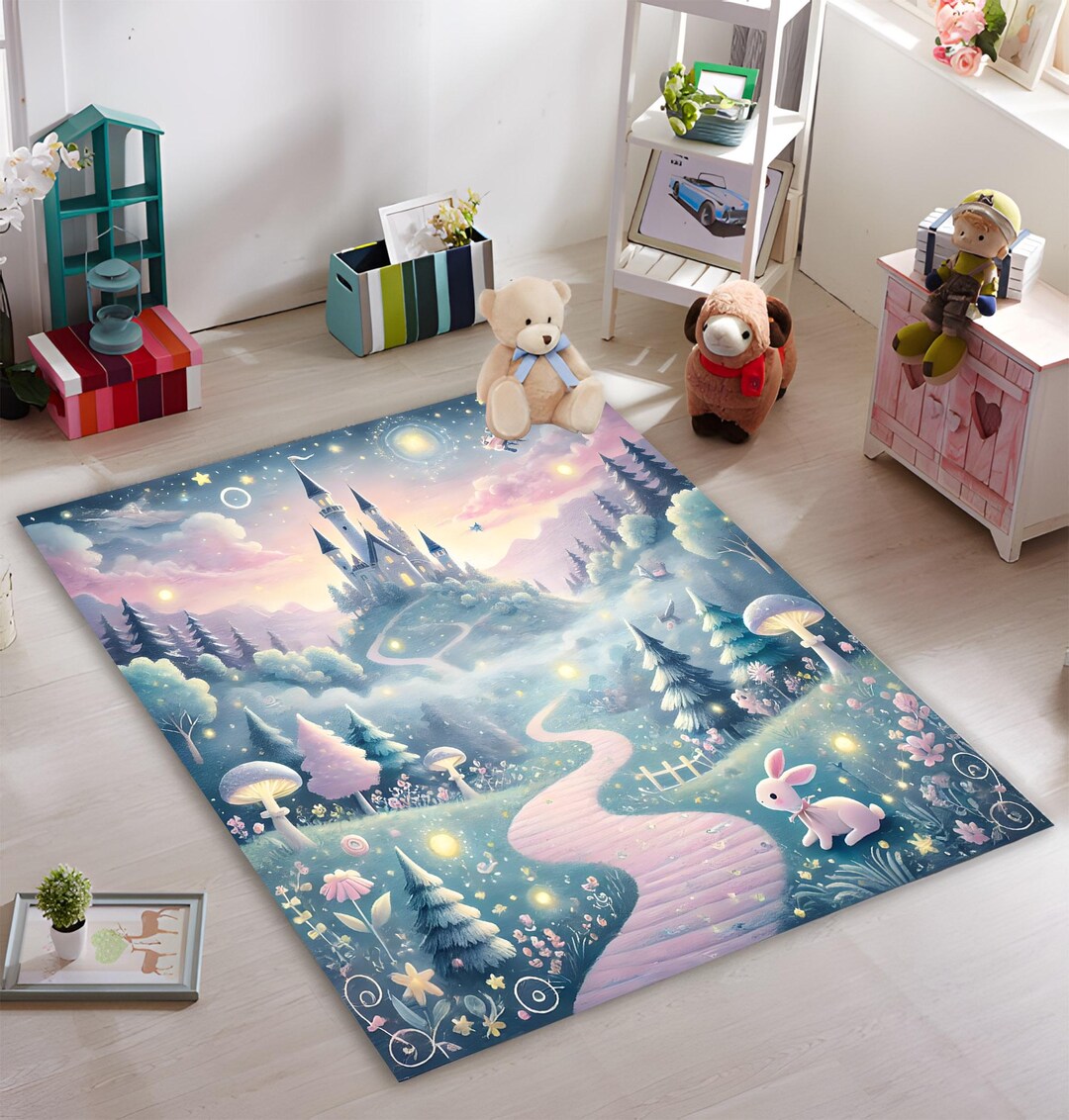 Kids Room Rug, Fairy Tale Rug, Kids Playroom Rug, Children's Room ...