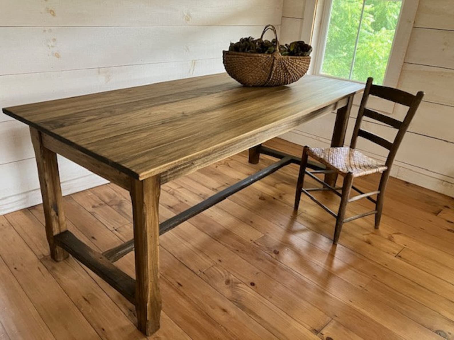 Farmhouse Dining Table, Distressed Dining Table, Harvest Table ...