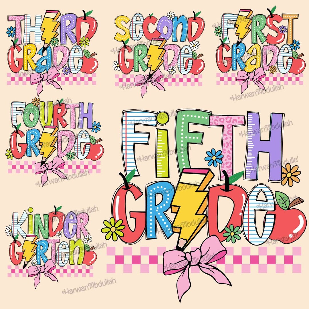 Back to School Bundle Teacher Png, Kindergarten Png, Back to School ...