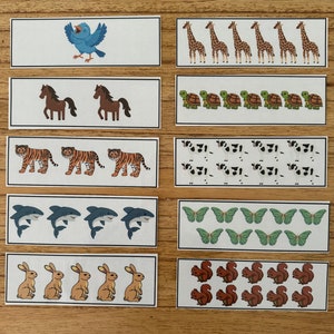 Animal Counting Cards - Etsy