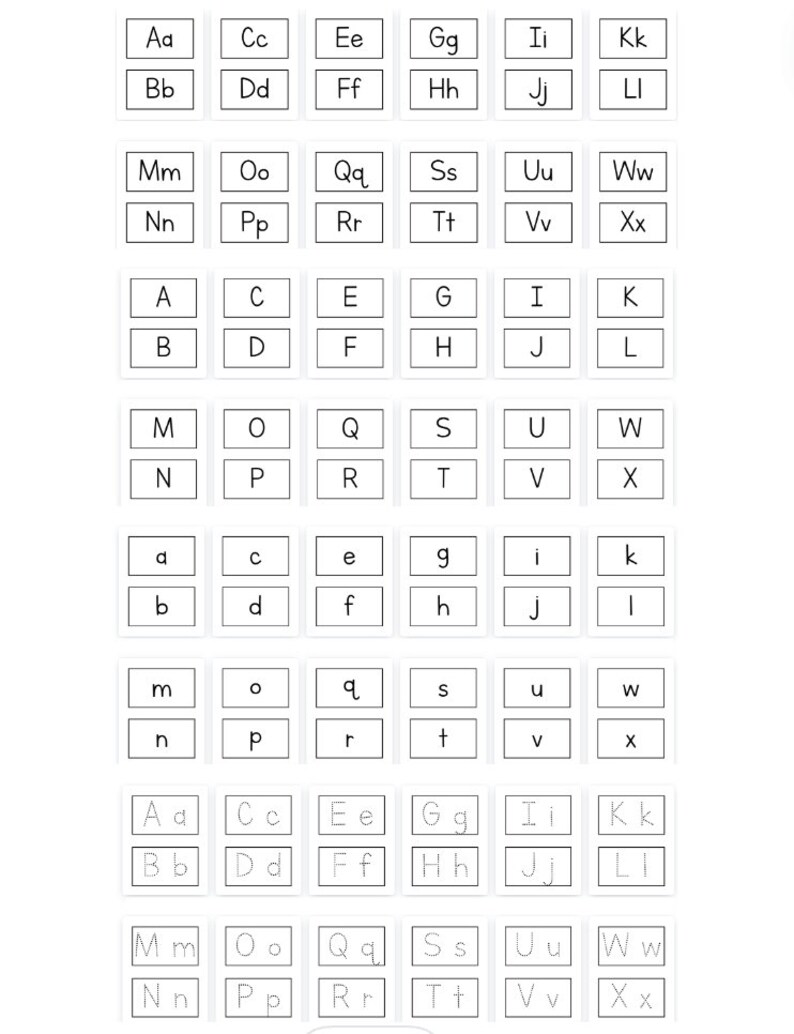 Alphabet Cards - Etsy