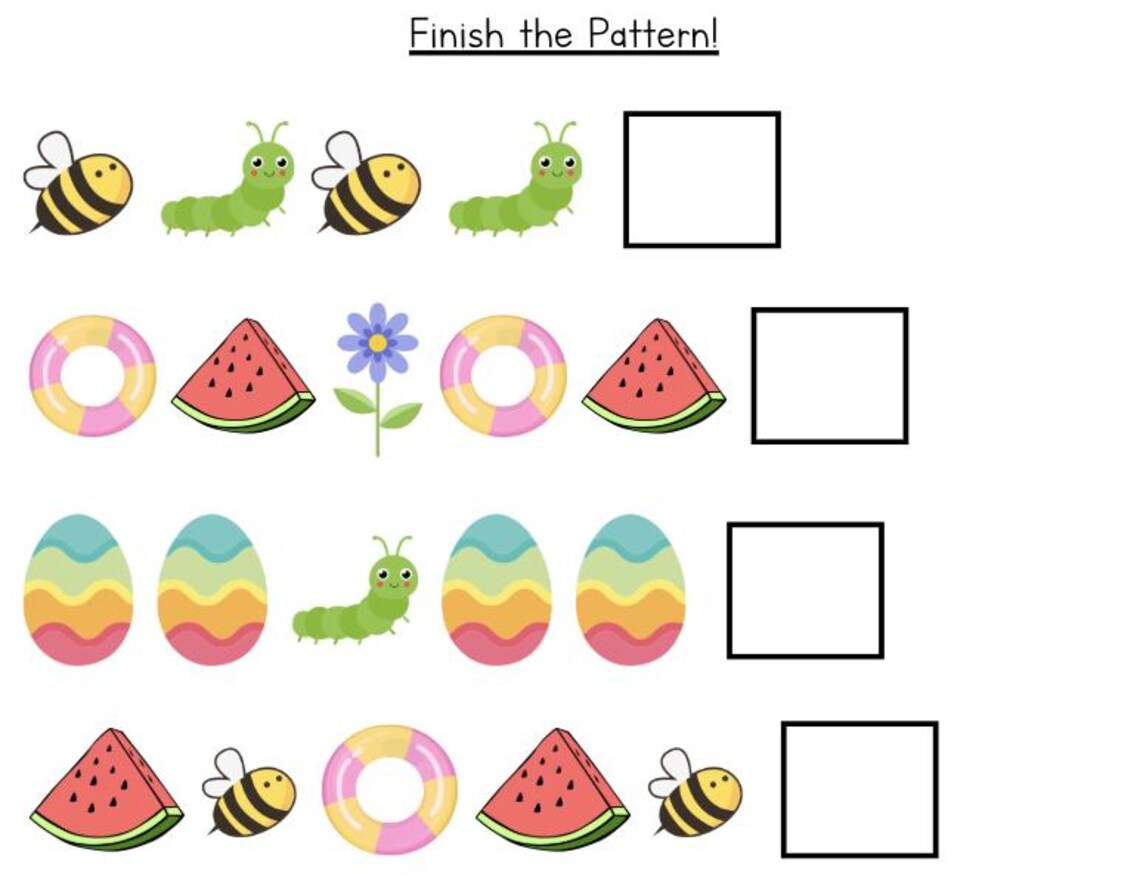 Spring Break Toddler Learning Binder - Etsy