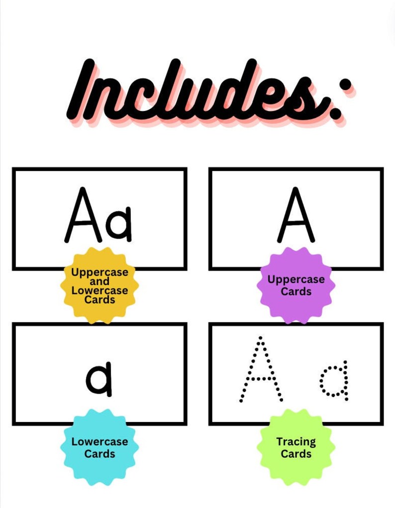 Toddler Alphabet Flash Cards: Uppercase, Lowercase & Tracing (digital ...