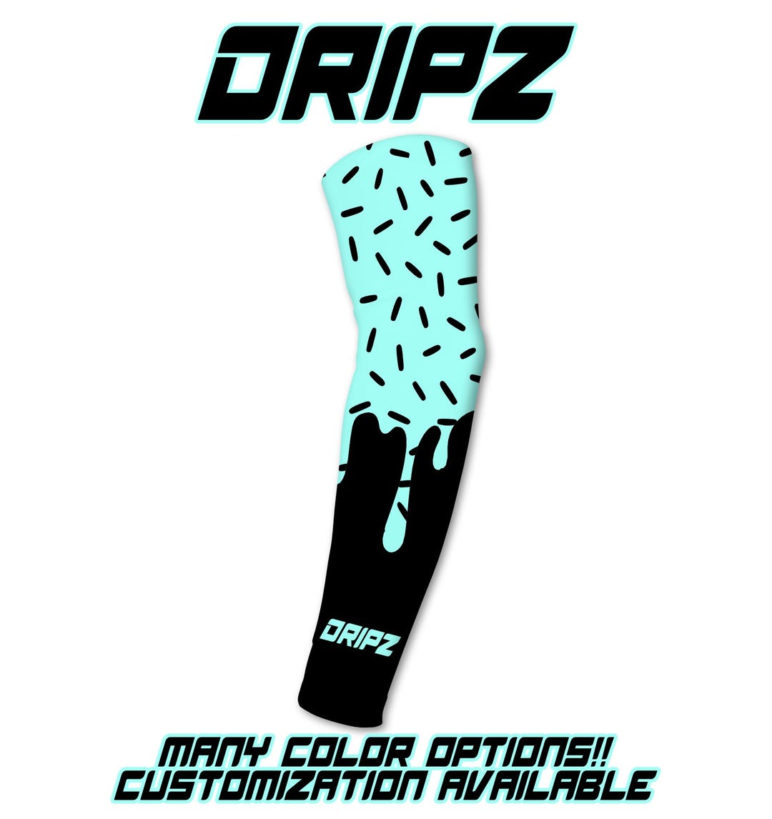 Custom Mint Sprinkle Drip Arm Sleeve Ice Cream Paint Swag Baseball ...