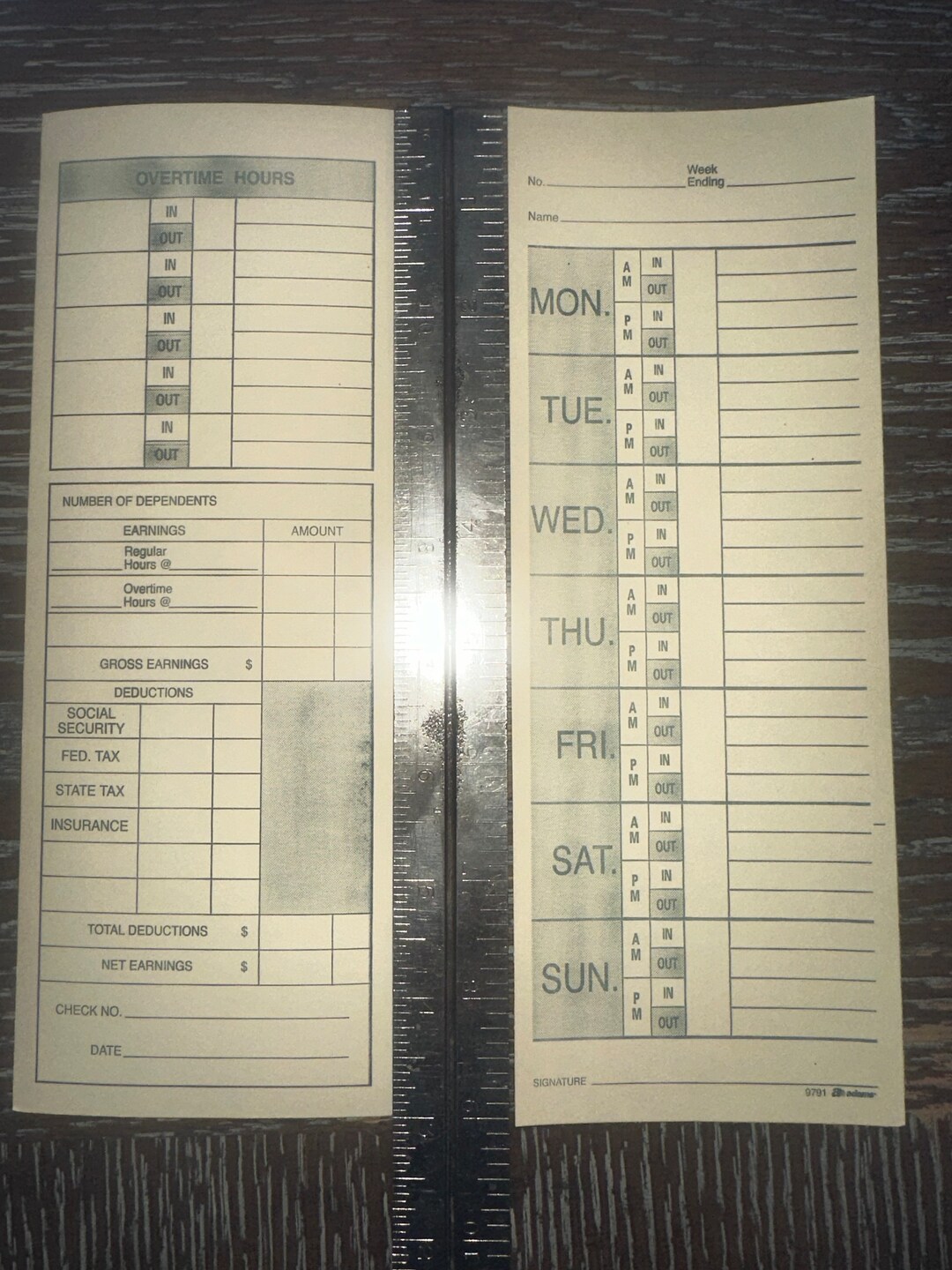 Vintage Double Sided TIME CARDS. 30 Cards for Ephemera. Journaling. Xl ...