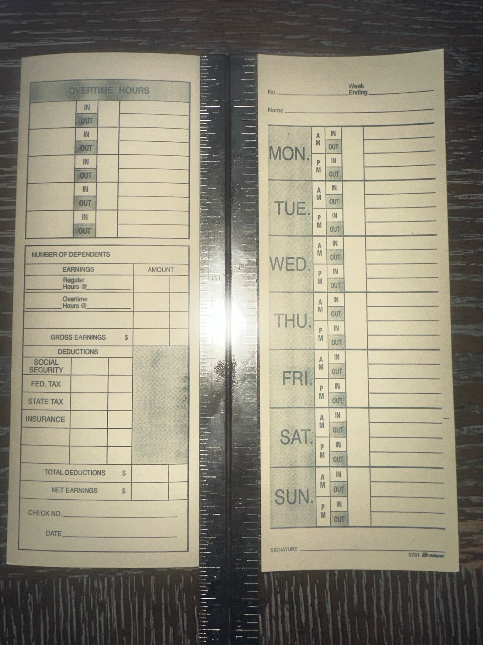 Vintage Double Sided TIME CARDS. 30 Cards for Ephemera. Journaling. Xl ...