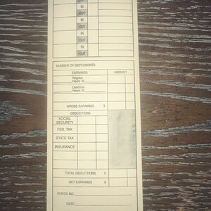 Vintage Double Sided TIME CARDS. 30 Cards for Ephemera. Journaling. Xl ...