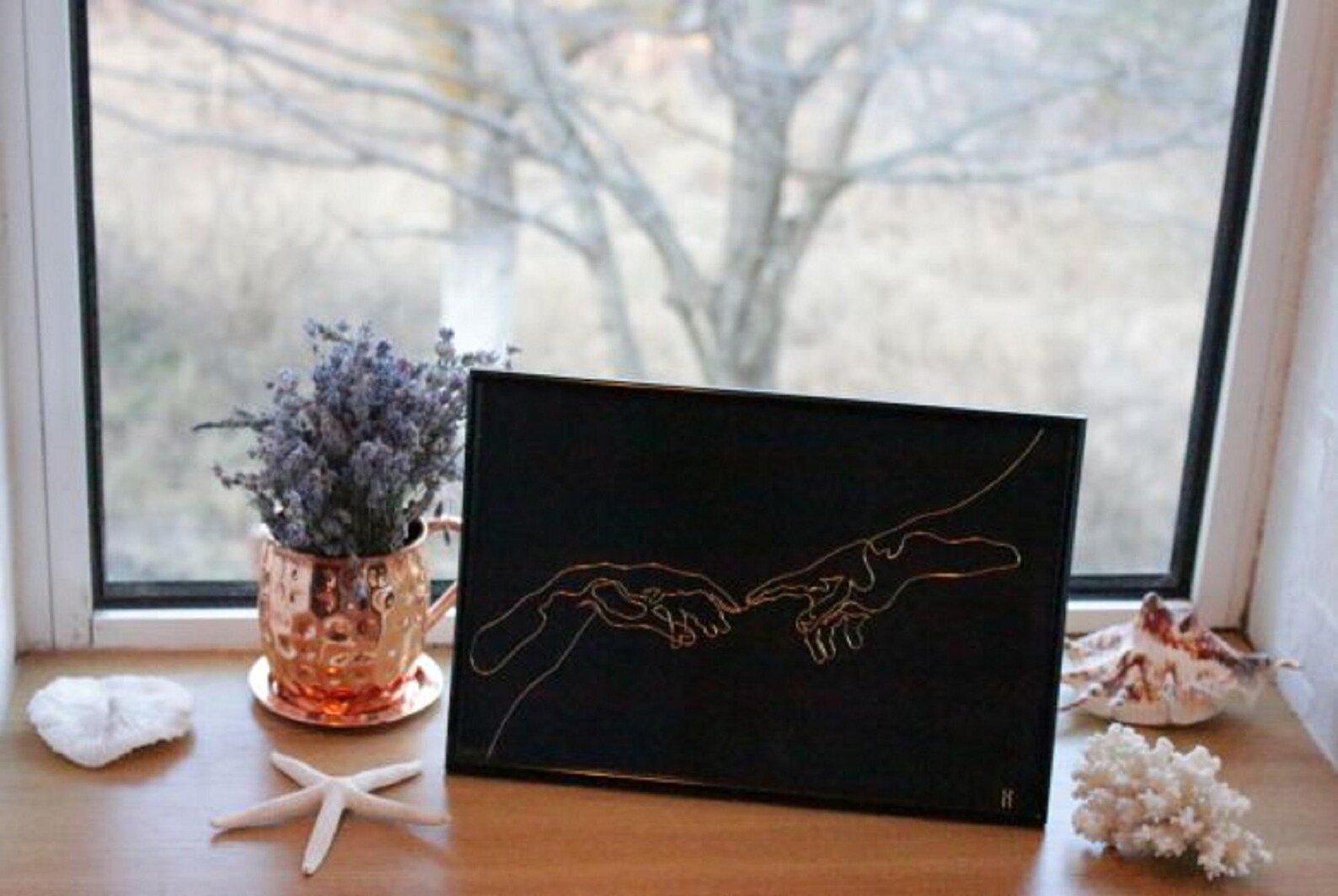 Genesis / Wire Sculpture / One Line Art / Shelf or Wall Decor / 1 Mm ...