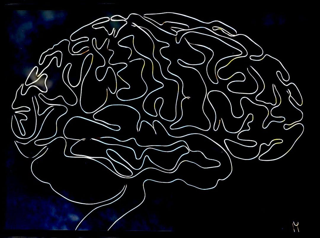 Buy Human Brain / Wire Sculpture / One Line Art / Shelf or Wall Decor ...