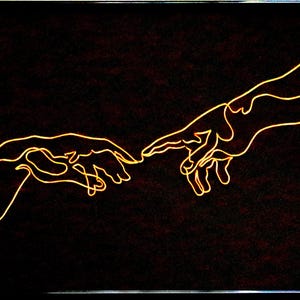 Genesis / Wire Sculpture / One Line Art / Shelf or Wall Decor / 1 Mm ...