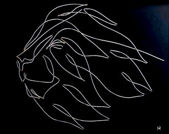 Genesis / Wire Sculpture / One Line Art / Shelf or Wall Decor / 1 Mm ...