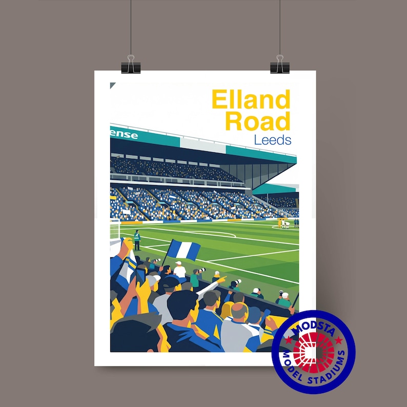 Leeds United Elland Road Stadium Poster - Etsy