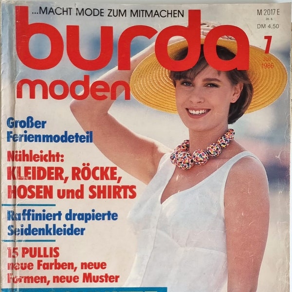 Burda 1986 - Etsy