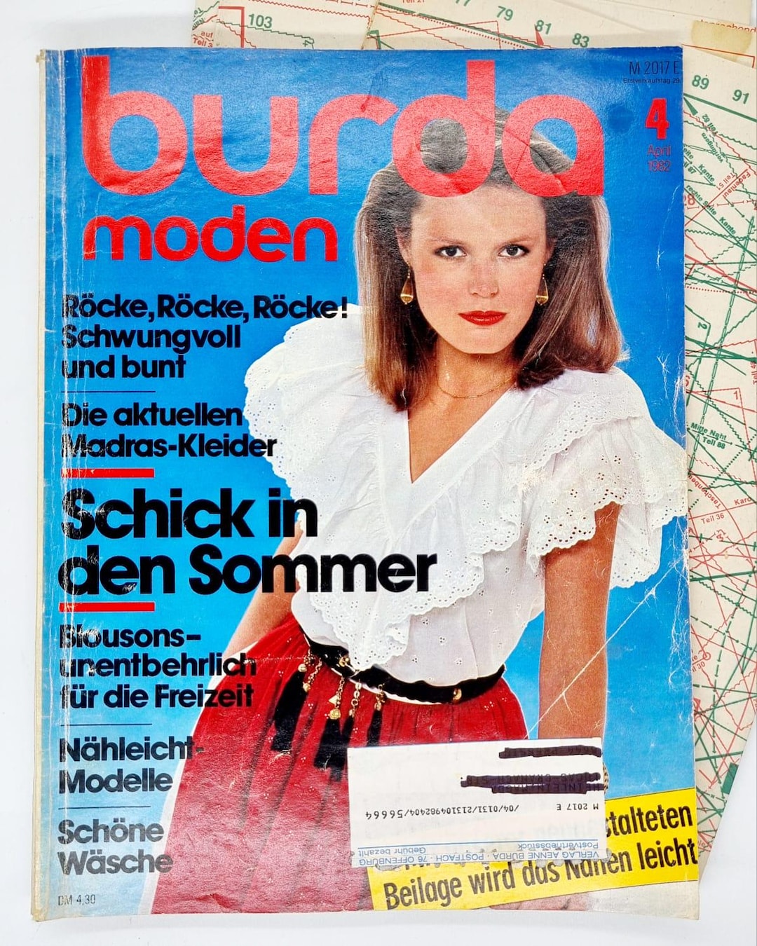 80+ Spring Patterns, 4/1982 Burda Moden April Vintage Magazine, Sewing ...
