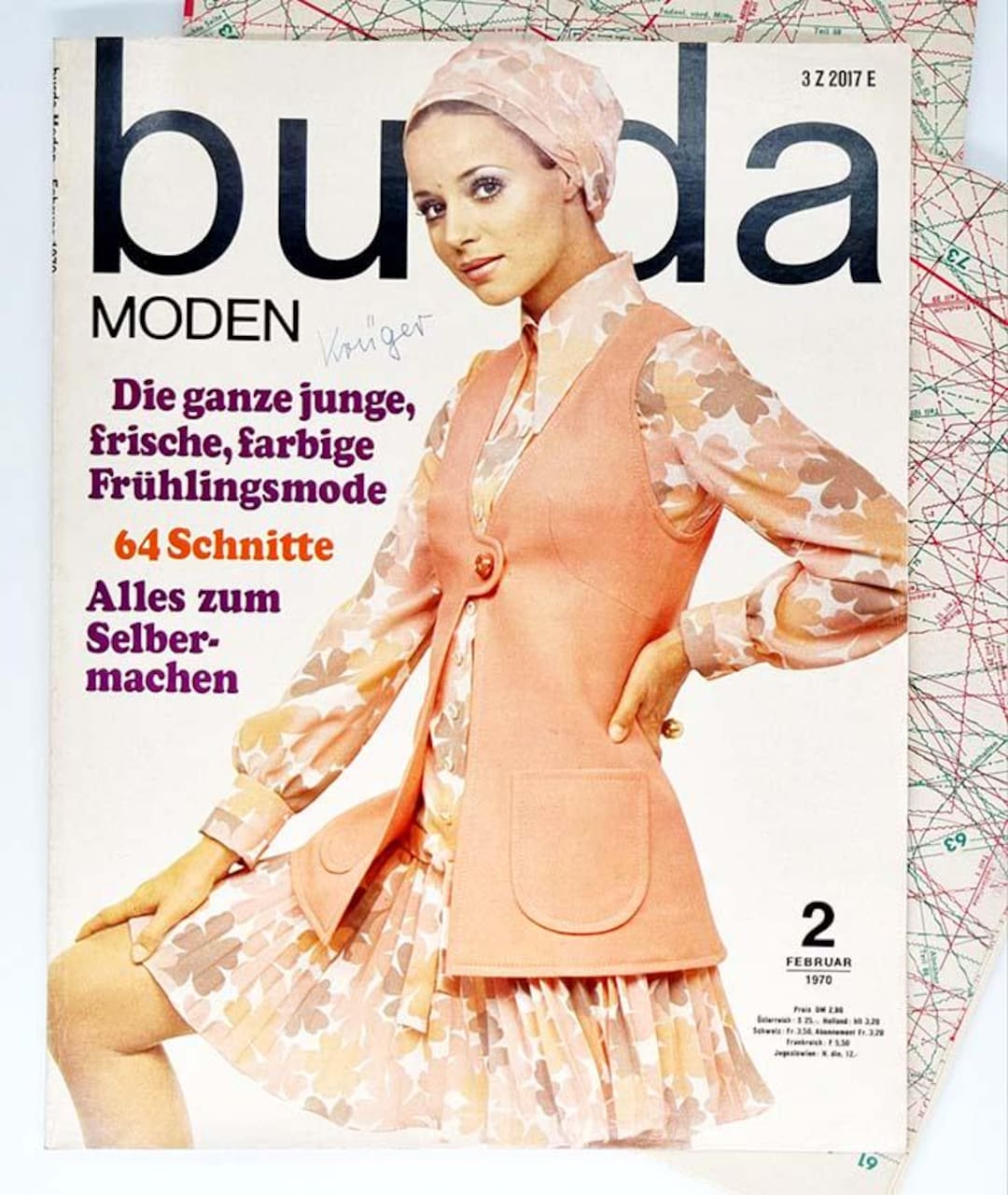 2/1970 Burda Moden February Vintage Fashion Magazine, Sewing Patterns ...