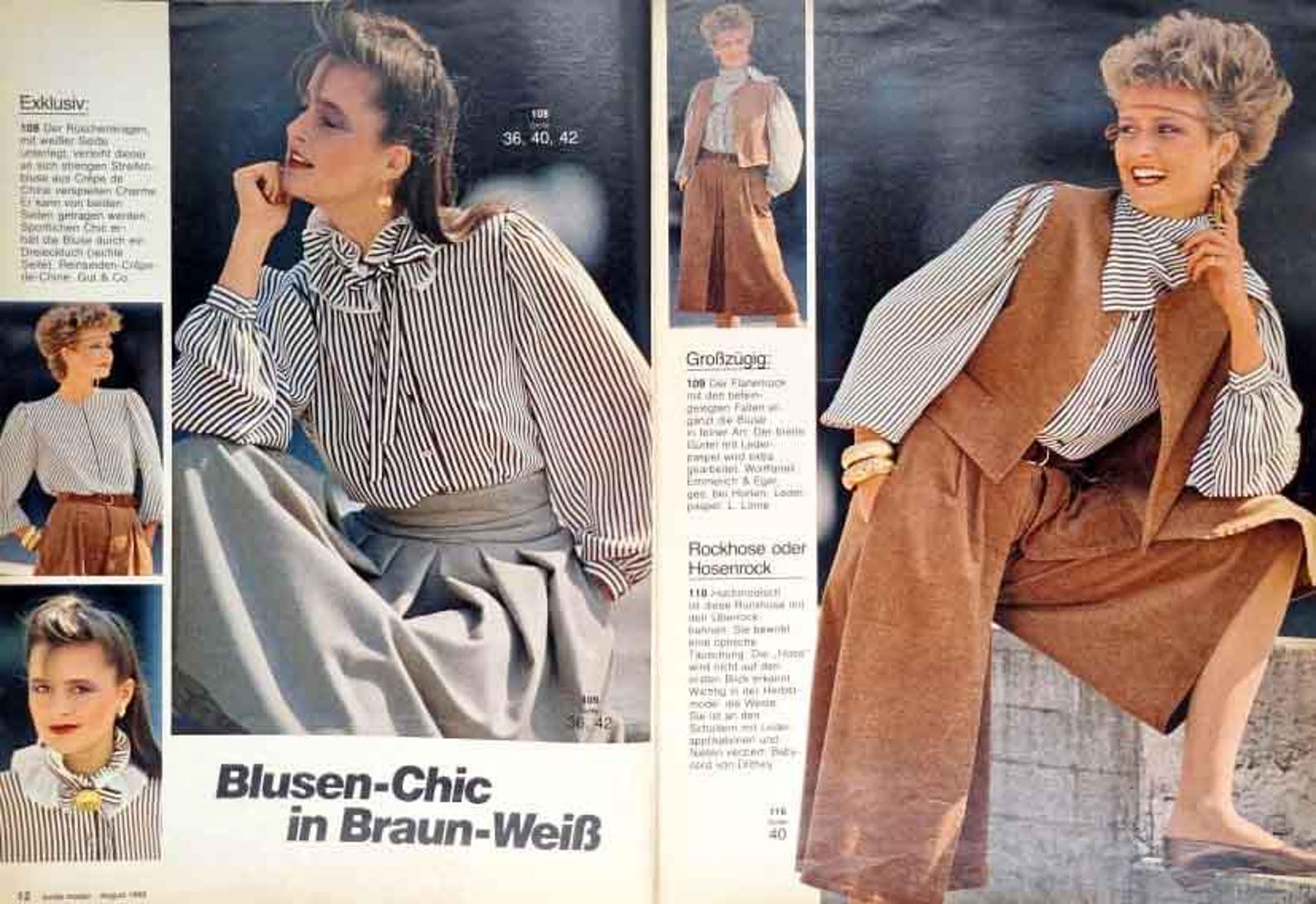 65+ Patterns, 8/1982 Burda Moden August Vintage Fashion Magazine ...