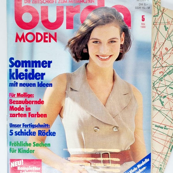 Magazine Burda 1990 - Etsy