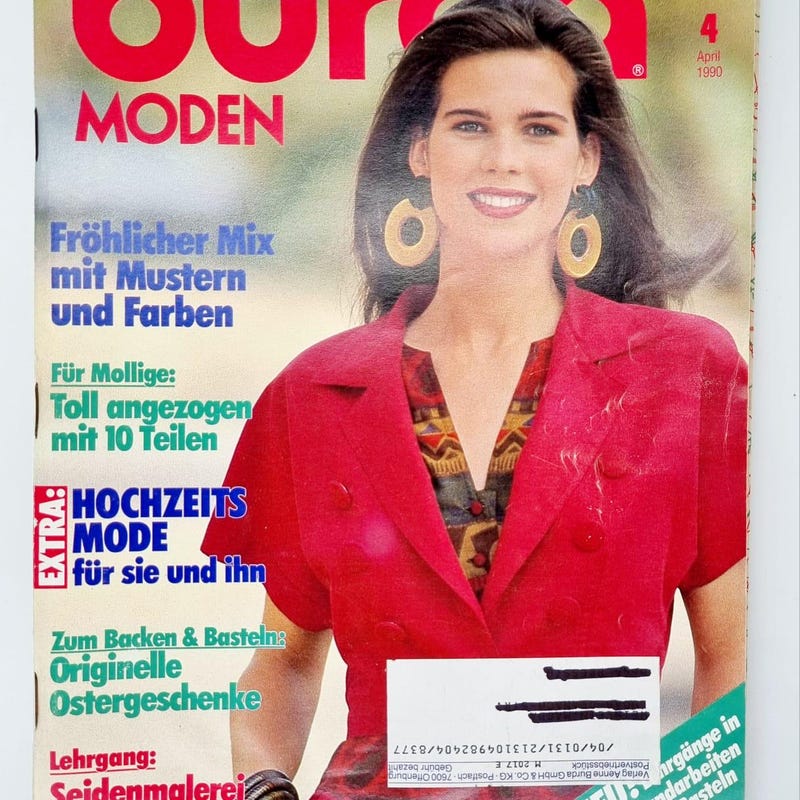 Magazine Burda 1990 - Etsy