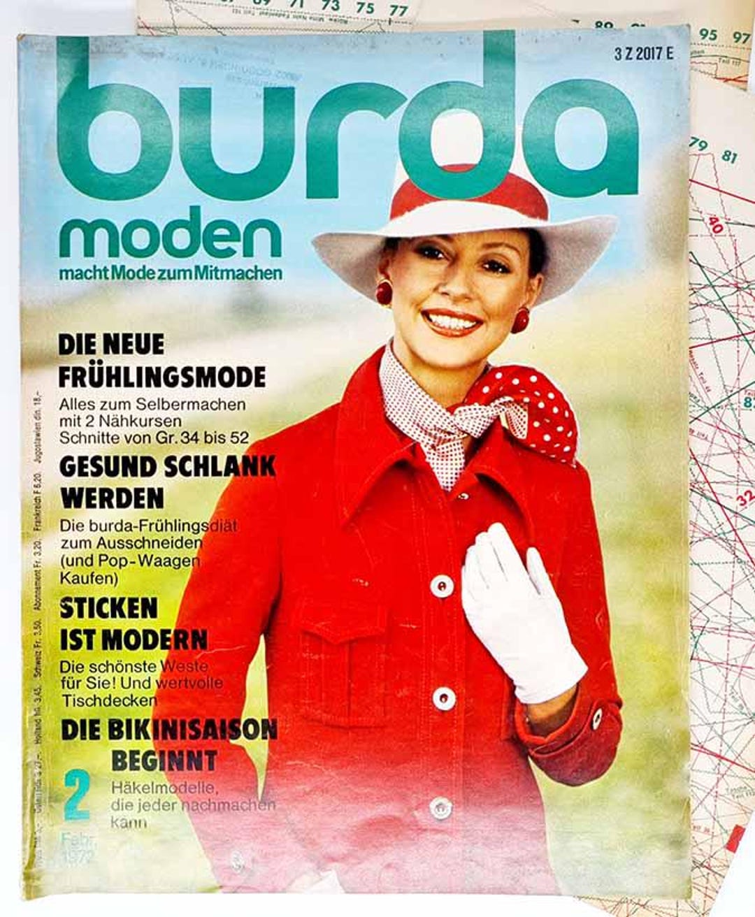65+ Patterns, 2/1972 Burda Moden February Vintage Fashion Magazine ...