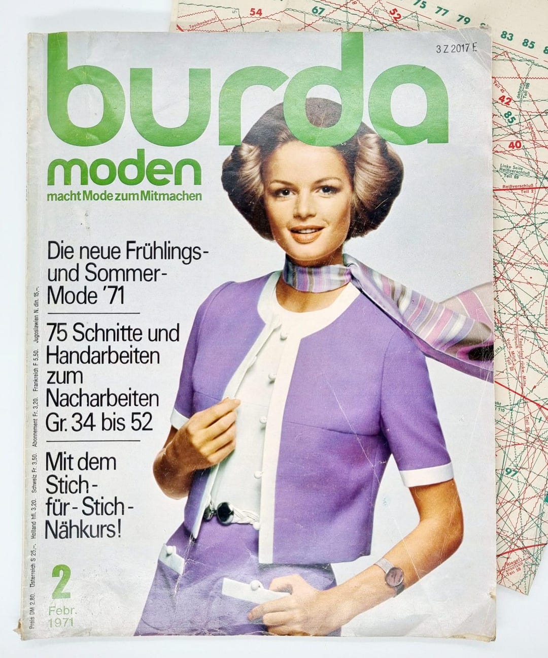 65 Spring Patterns, 2/1971 Burda Moden Vintage Original Magazine ...